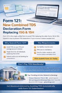 Form 121 : TDS Declaration Form Replaces 15G & 15H - 2026 Guide